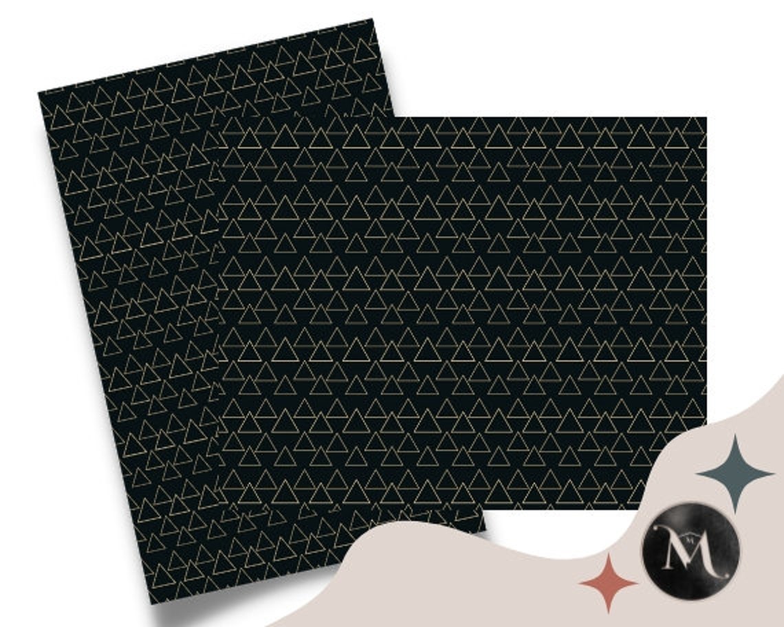 Printable Miniature Modern Triangle Wallpaper 112 Scale Dollhouse ...