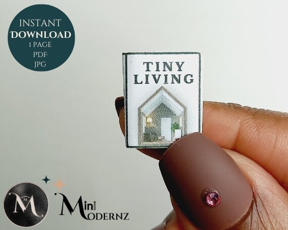 Printable Miniature Modern Home Decoration Book Covers for - Etsy