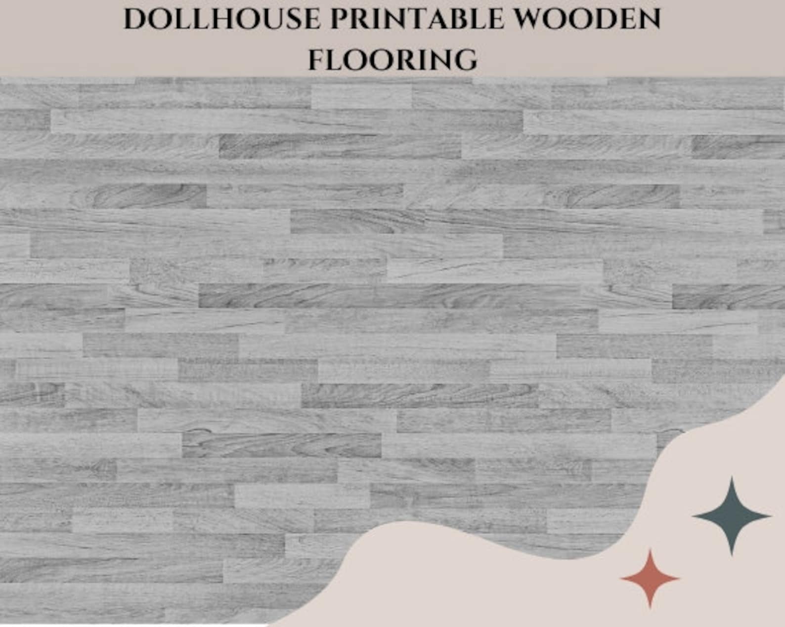 Dollhouse Flooring | Modern Wood Prints, 4 Styles 1:12 Scale (digital ...
