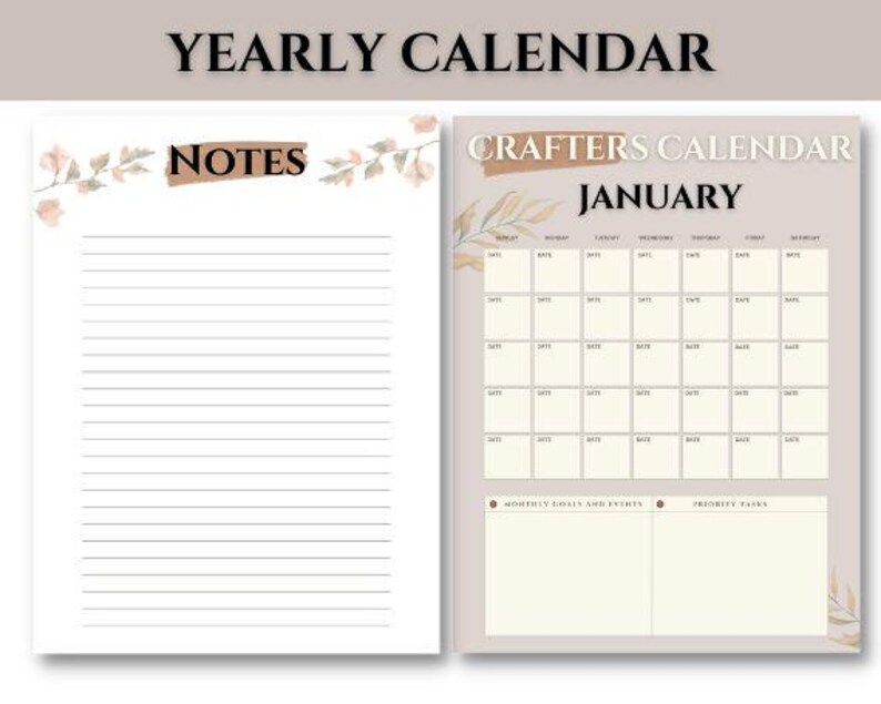 Digital and Printable Crafters and Creators Weekly Planner Yearly ...