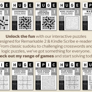 100 Logic Puzzles for Remarkable 2 & Kindle Scribe (interactive PDF) - Etsy