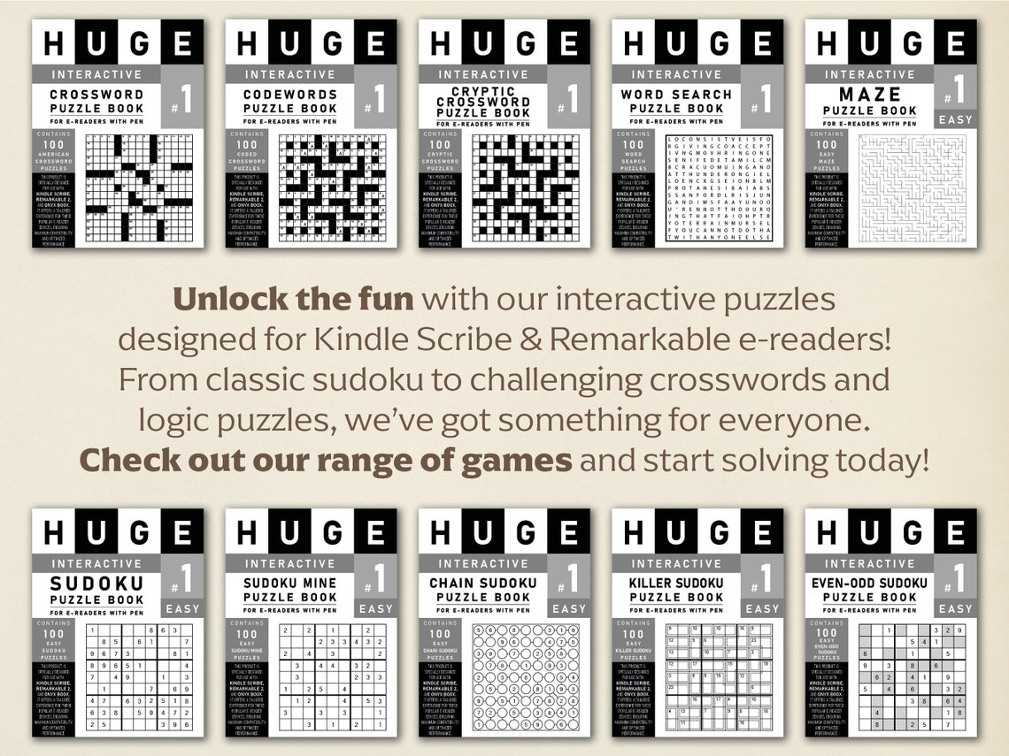 100 Cryptic British Crosswords for Kindle Scribe & Remarkable 2 ...
