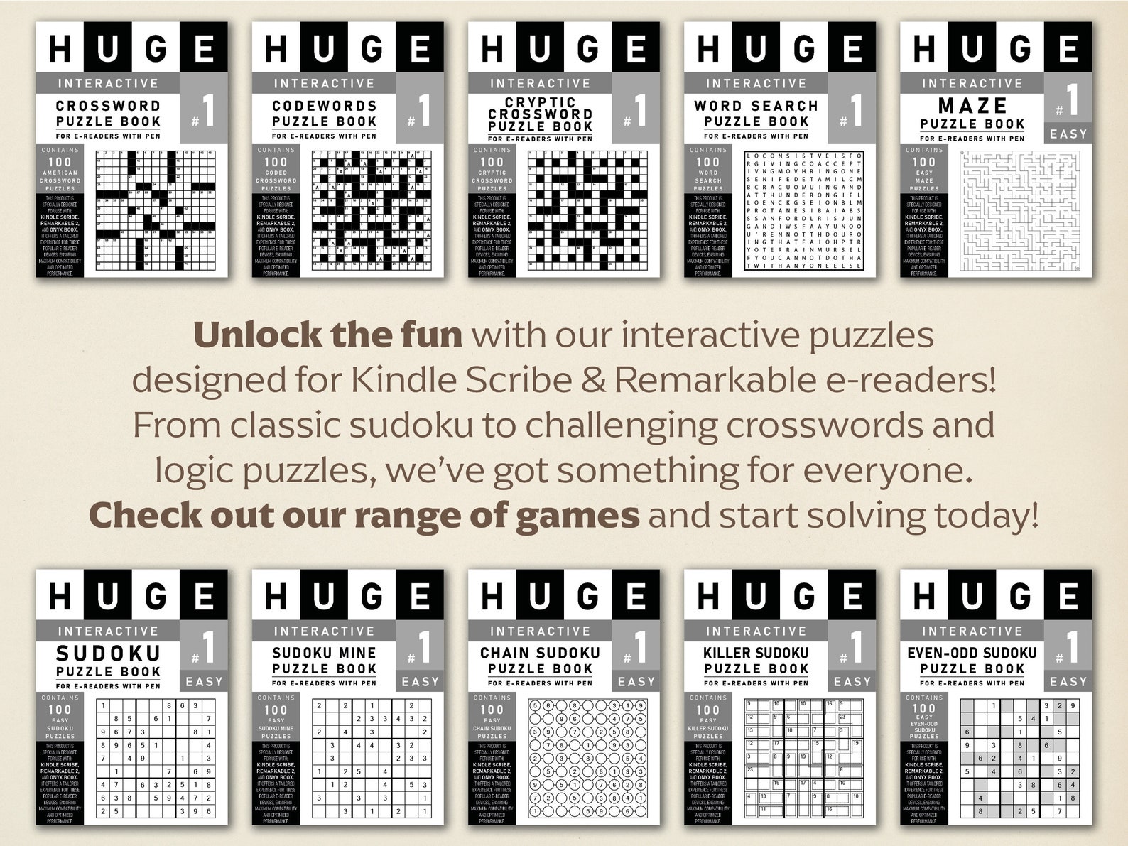 100 Cryptic British Crosswords for Kindle Scribe & Remarkable 2 ...