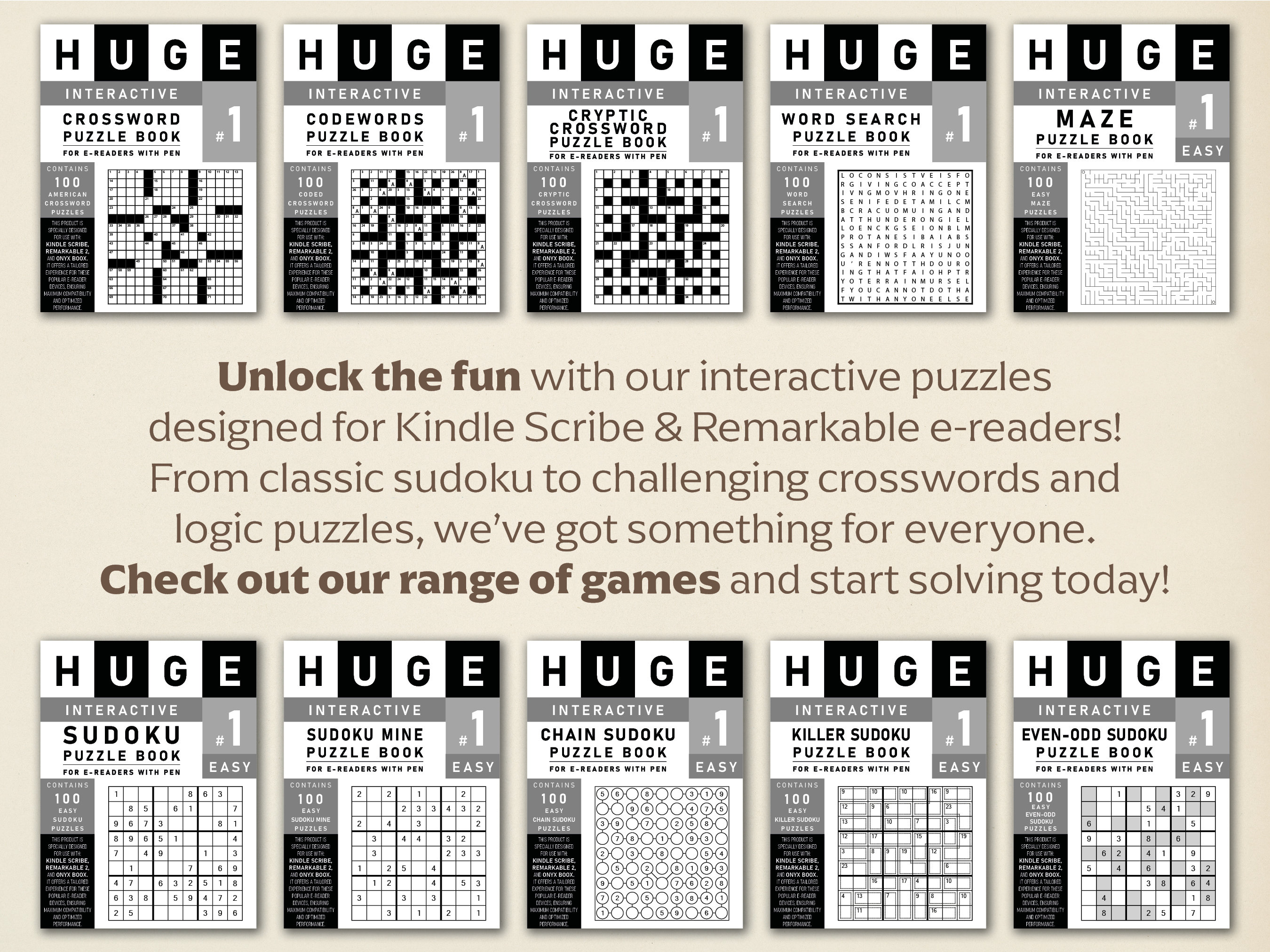100 Cryptic British Crosswords for Kindle Scribe & Remarkable 2 ...