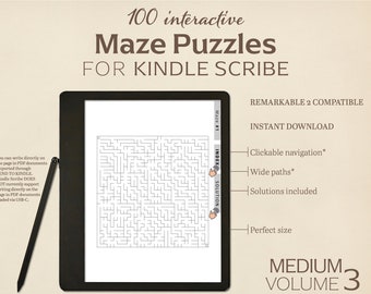 100 Word Search Puzzles for Remarkable 2 Volume 1 - Etsy