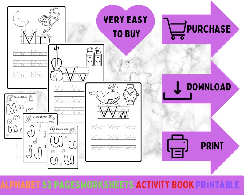 Alphabet Letters Tracing Worksheet Alphabet Busy Book Toodler Tracing ...