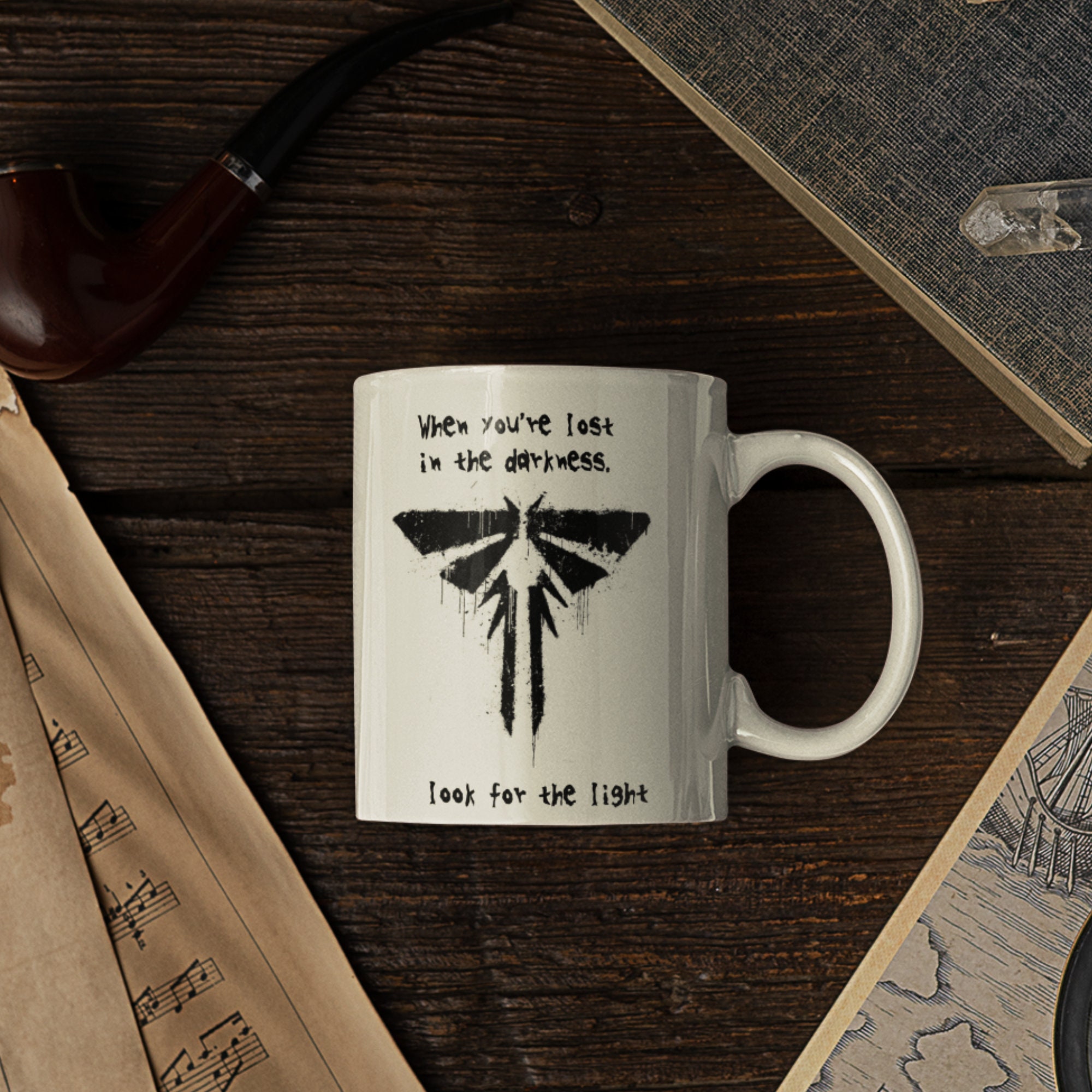 Firefly Design Mug- the Last of US Mug, Firefly Slogan, Look for the Light, Gaming Art Mug, Tv ...