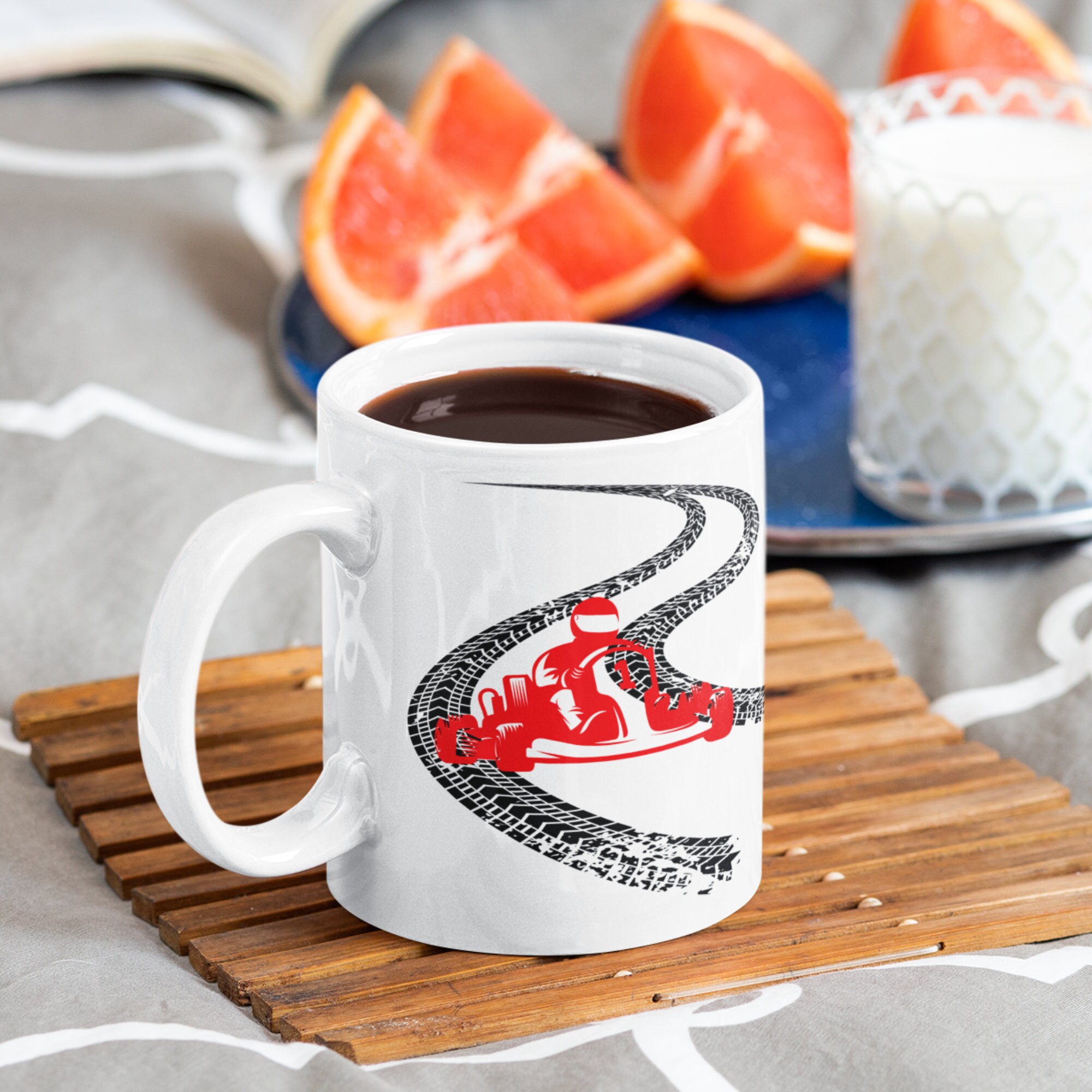Go Karting Racing Mug- Formula 1 Racing Coffee Mug, Racing Enthusiast ...