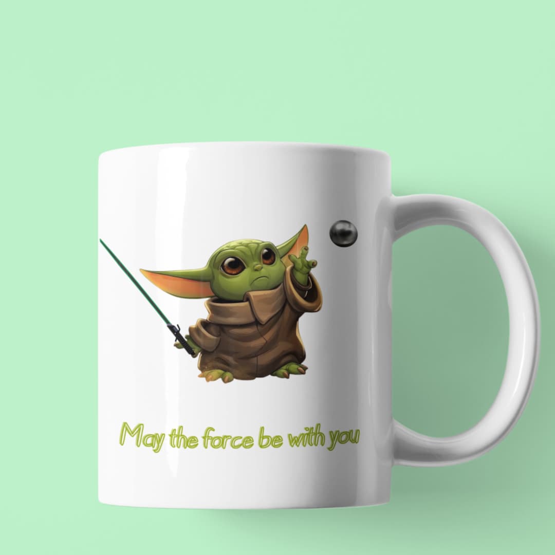 Grogu Using the Force Mug Design- Mandalorian Grogu Mug, Baby Yoda ...