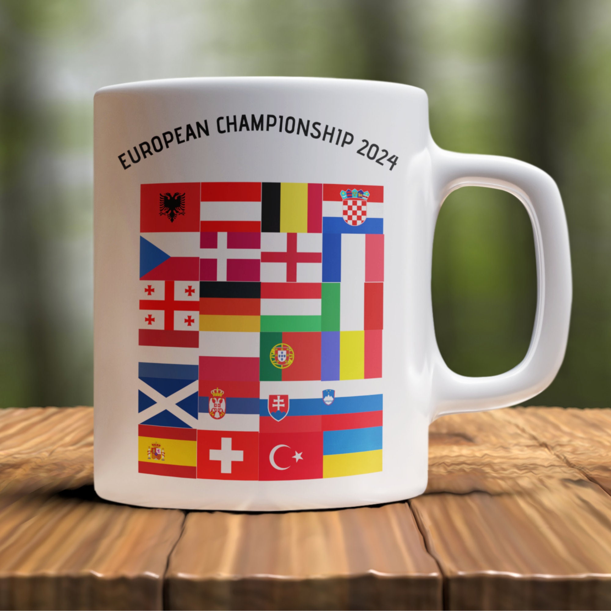 European Championship 2024 Mug- Euro 2024 Flag Mug, All Countries Flag ...