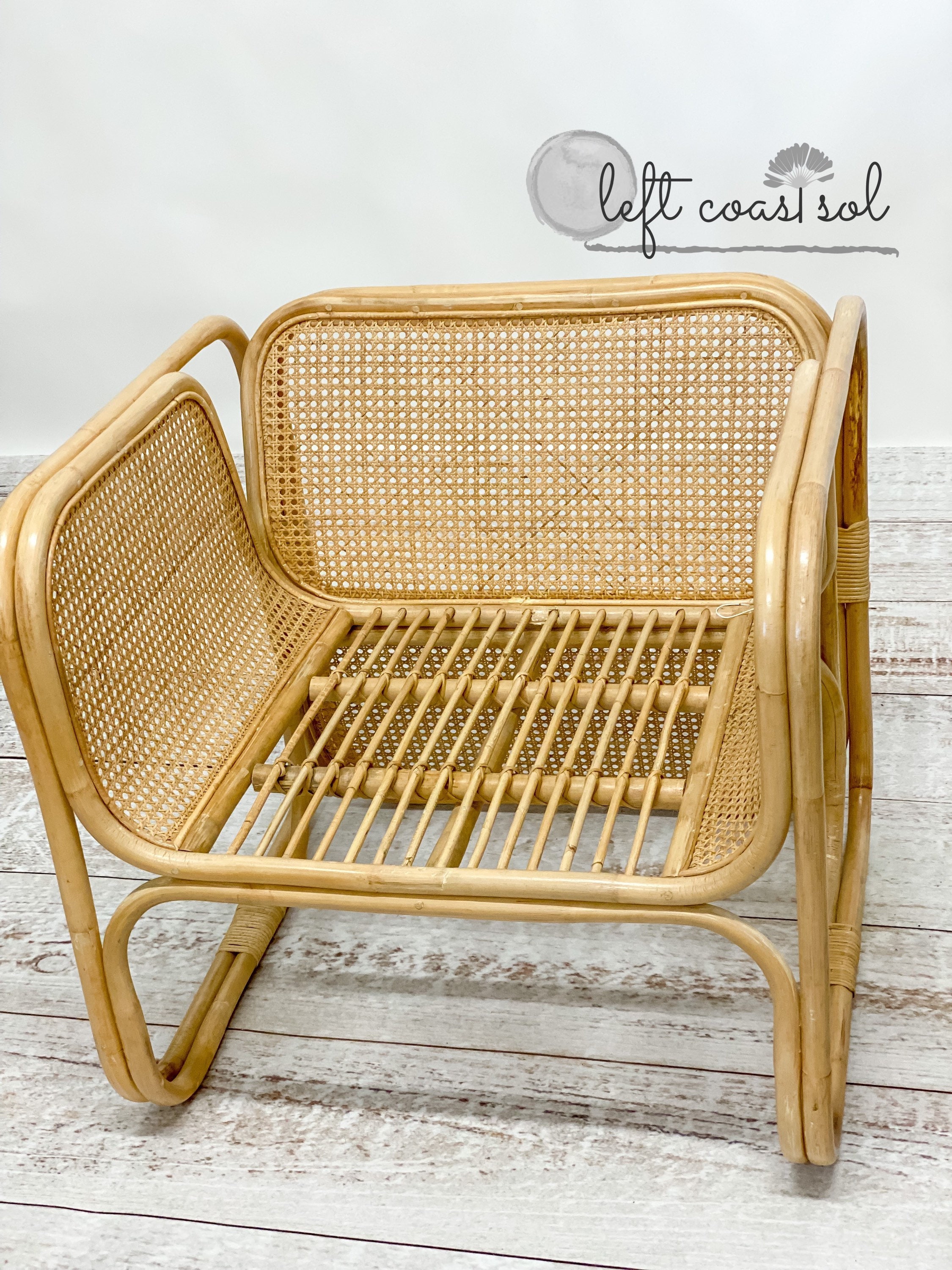 New Modern Cane | Square Profile | Rattan Side Chair | in Stock - Etsy