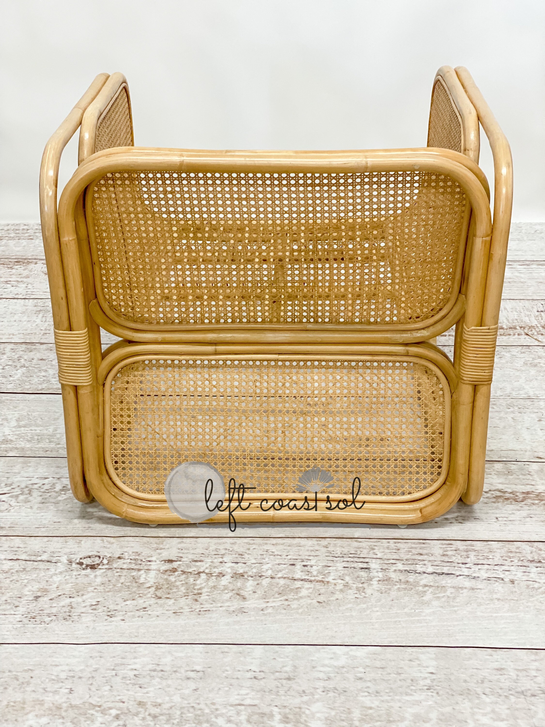 New Modern Cane Square Profile Rattan Side Chair in - Etsy