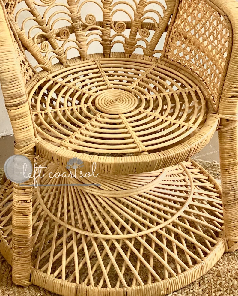 Peacock Chair Low Back Rattan in Stock - Etsy
