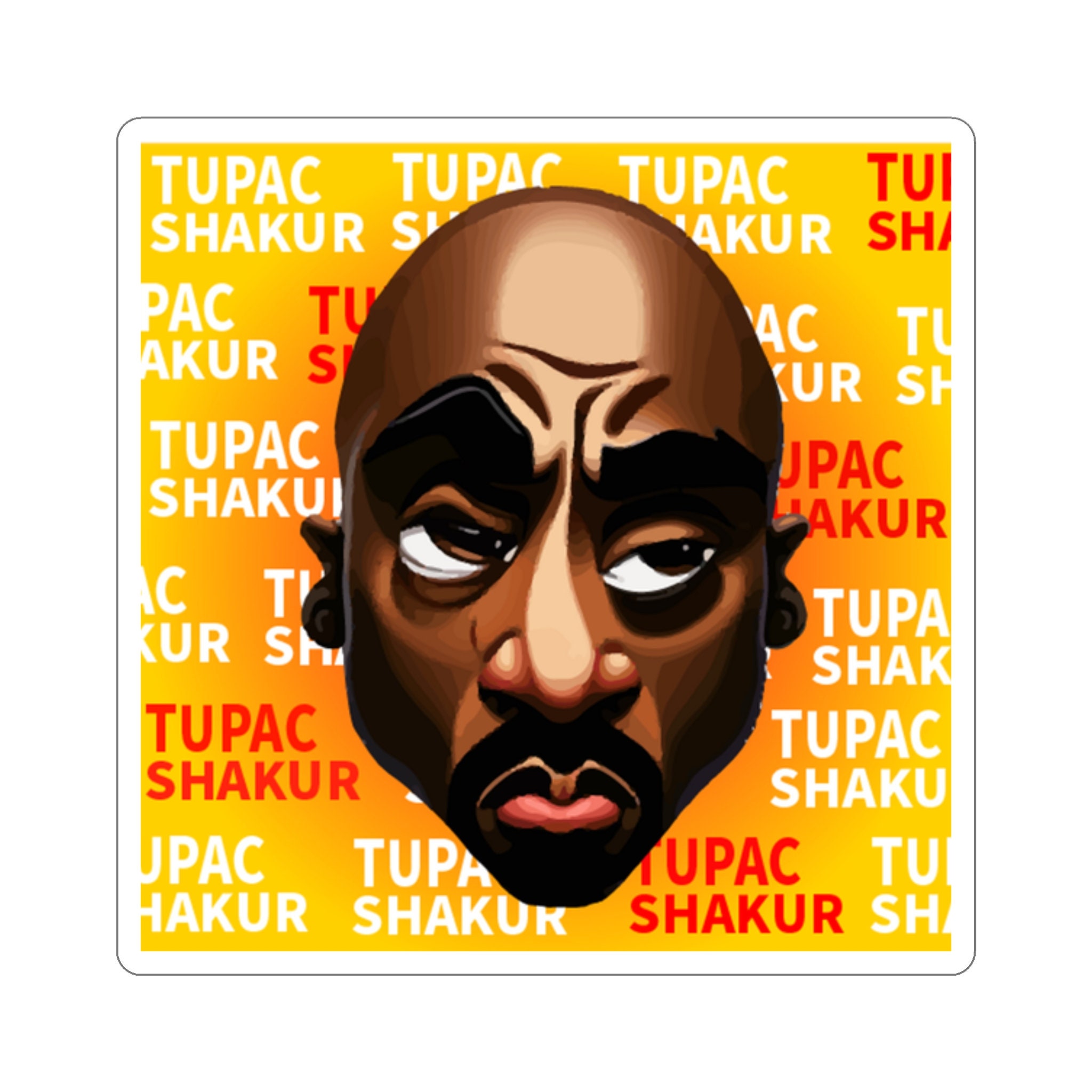 Tupac Shakur Kiss-cut Stickers Tupac Sticker - Etsy