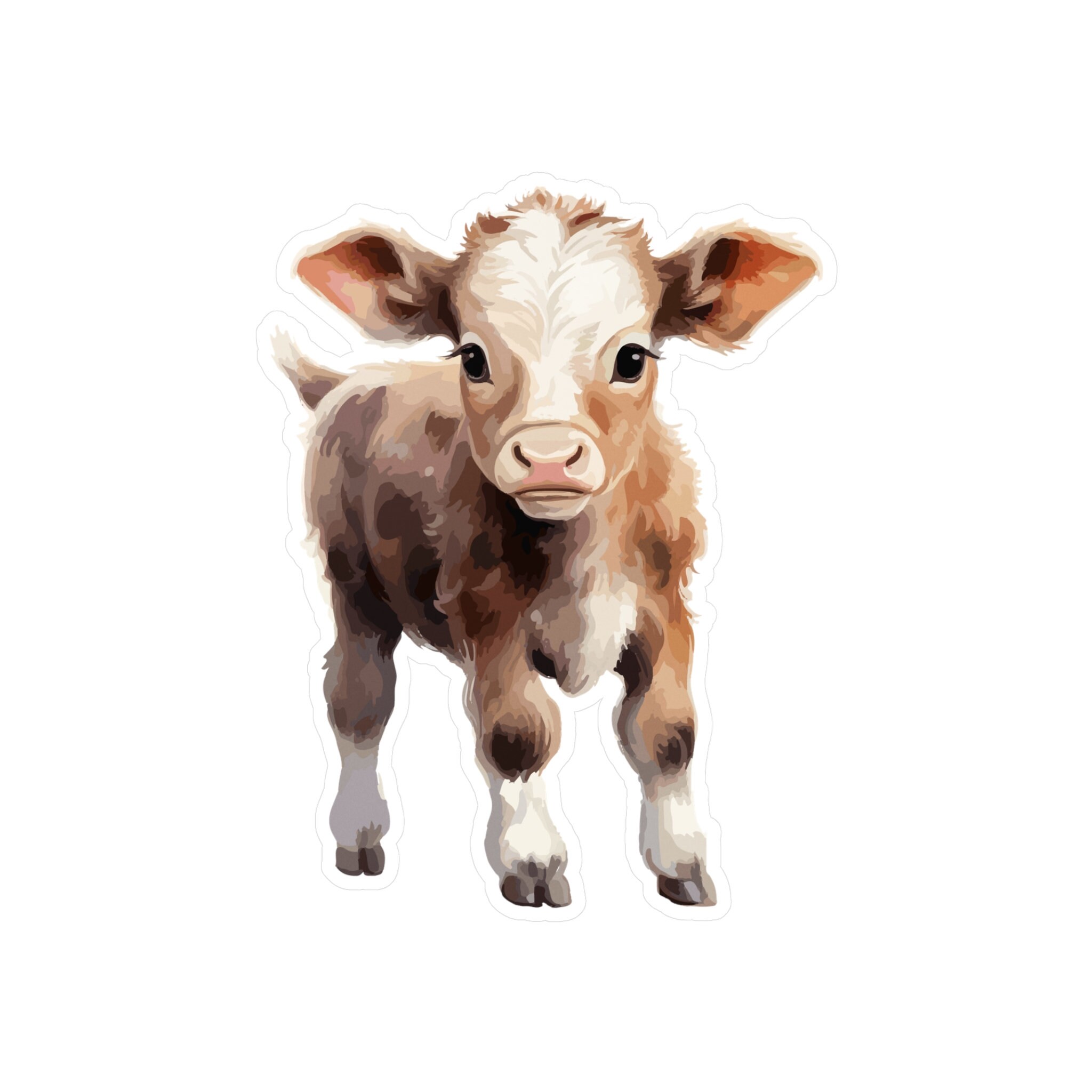 Cute Baby Calf Kiss-cut Vinyl Decal Sticker Baby Calf - Etsy