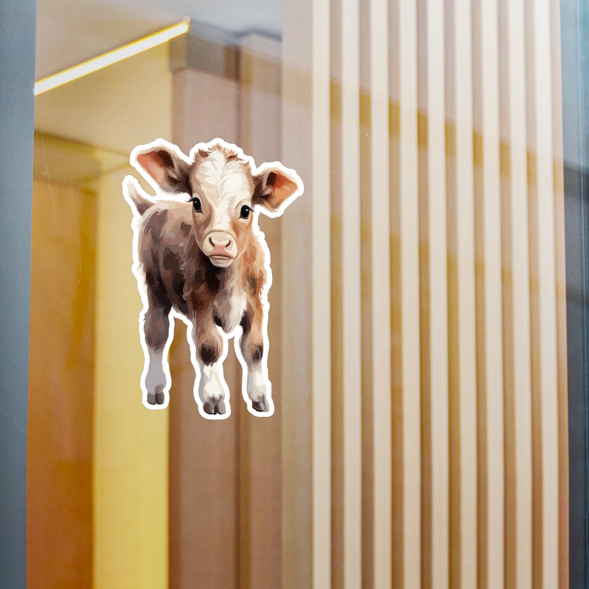 Cute Baby Calf Kiss-cut Vinyl Decal Sticker Baby Calf - Etsy