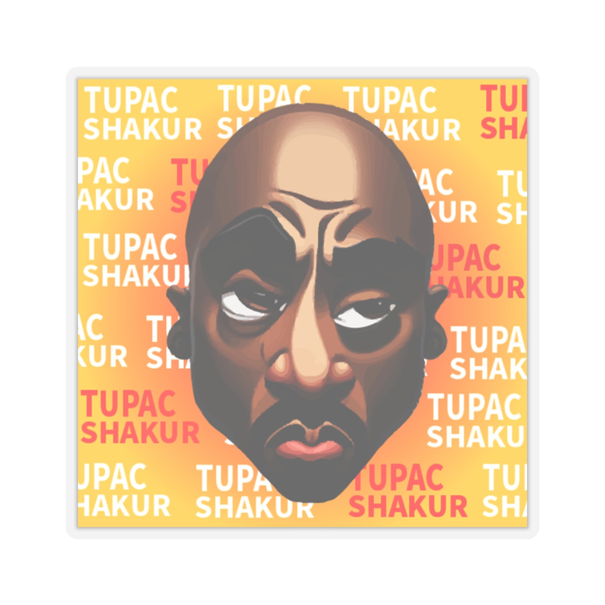 Tupac Shakur Kiss-cut Stickers Tupac Sticker - Etsy