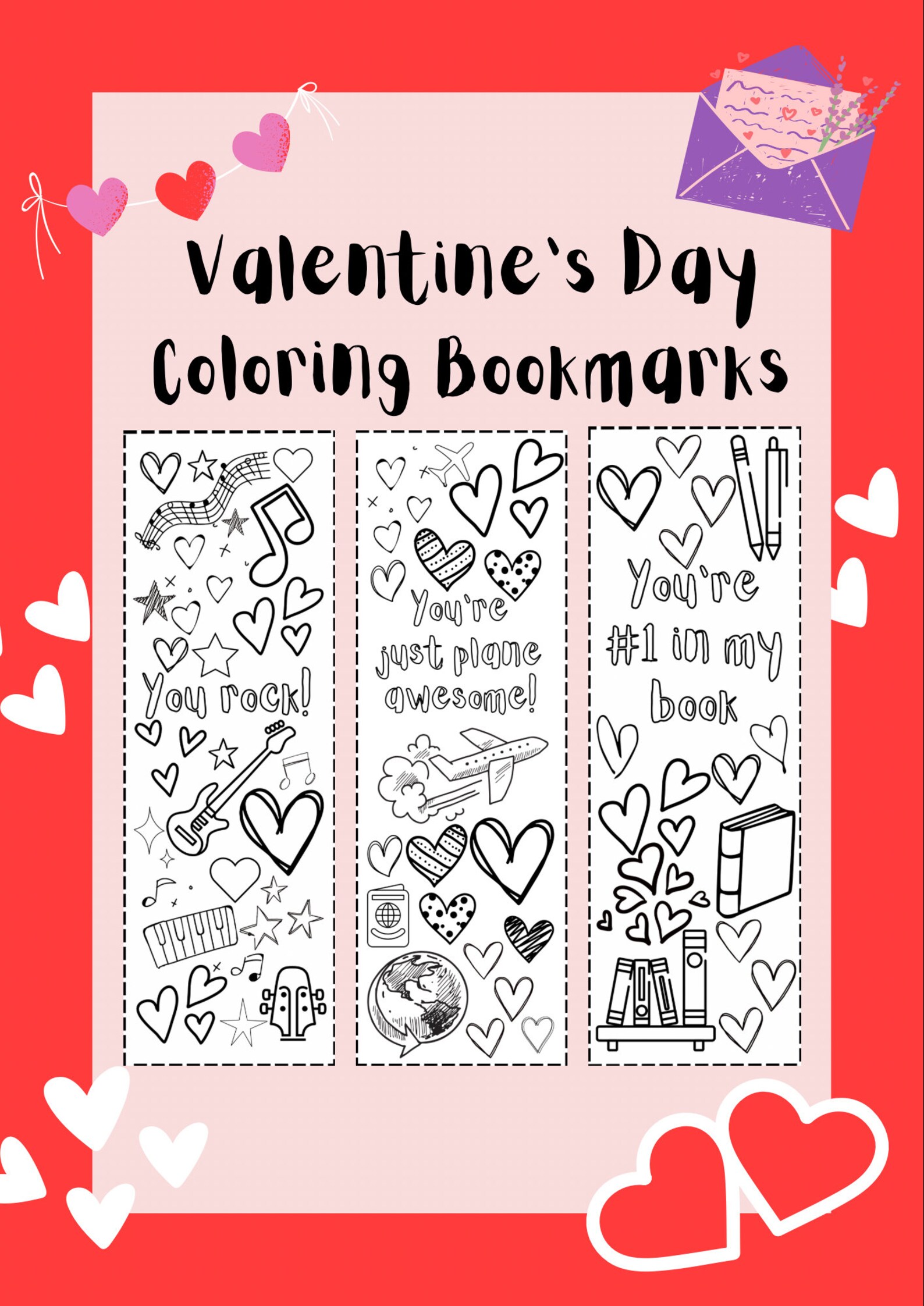 Valentine’s Day Bookmarks - Etsy