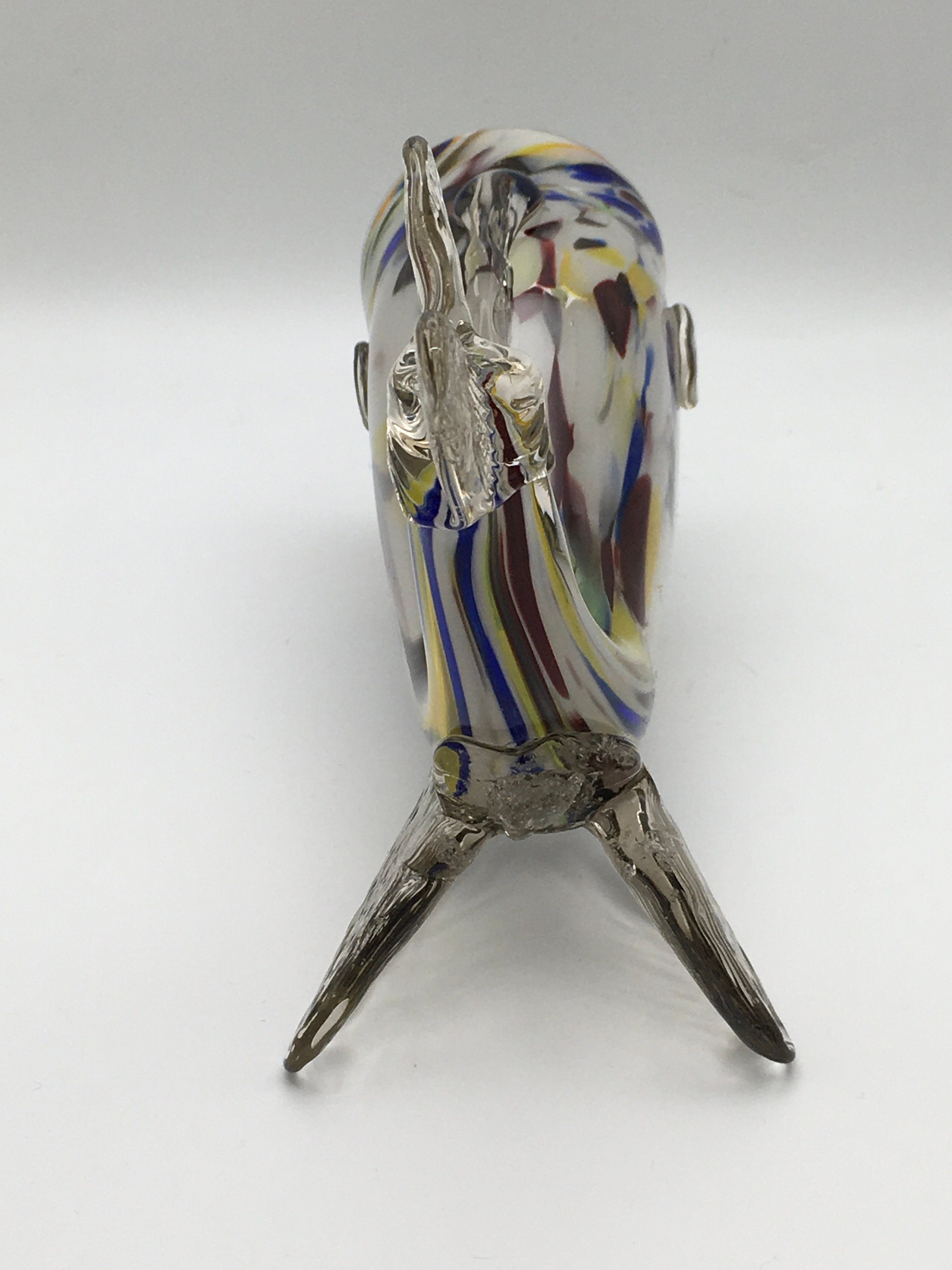 Vintage Murano Hand Blown Art Glass, Multicoloured Fish Vase - Etsy UK
