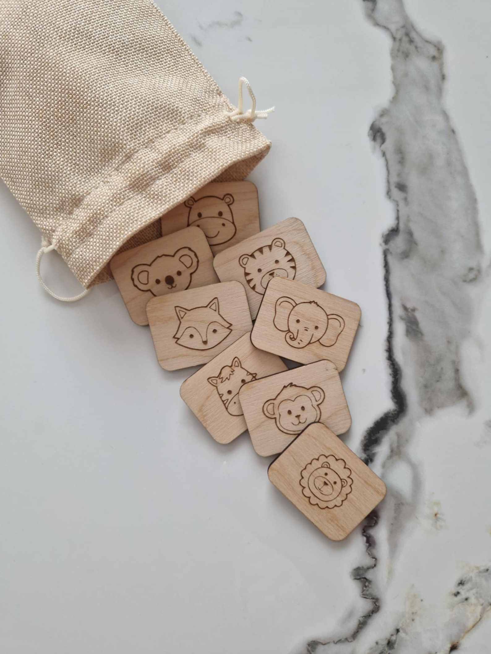 Wooden Memory Game, Matching Cards, Children Toys, Learning Toys - Etsy