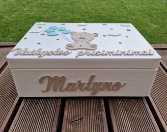 Personalised Keepsake Box, Wooden Baby Box, Personalised Memory Box for ...
