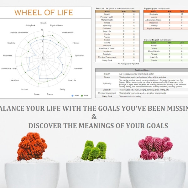 Life Wheel Template - Etsy