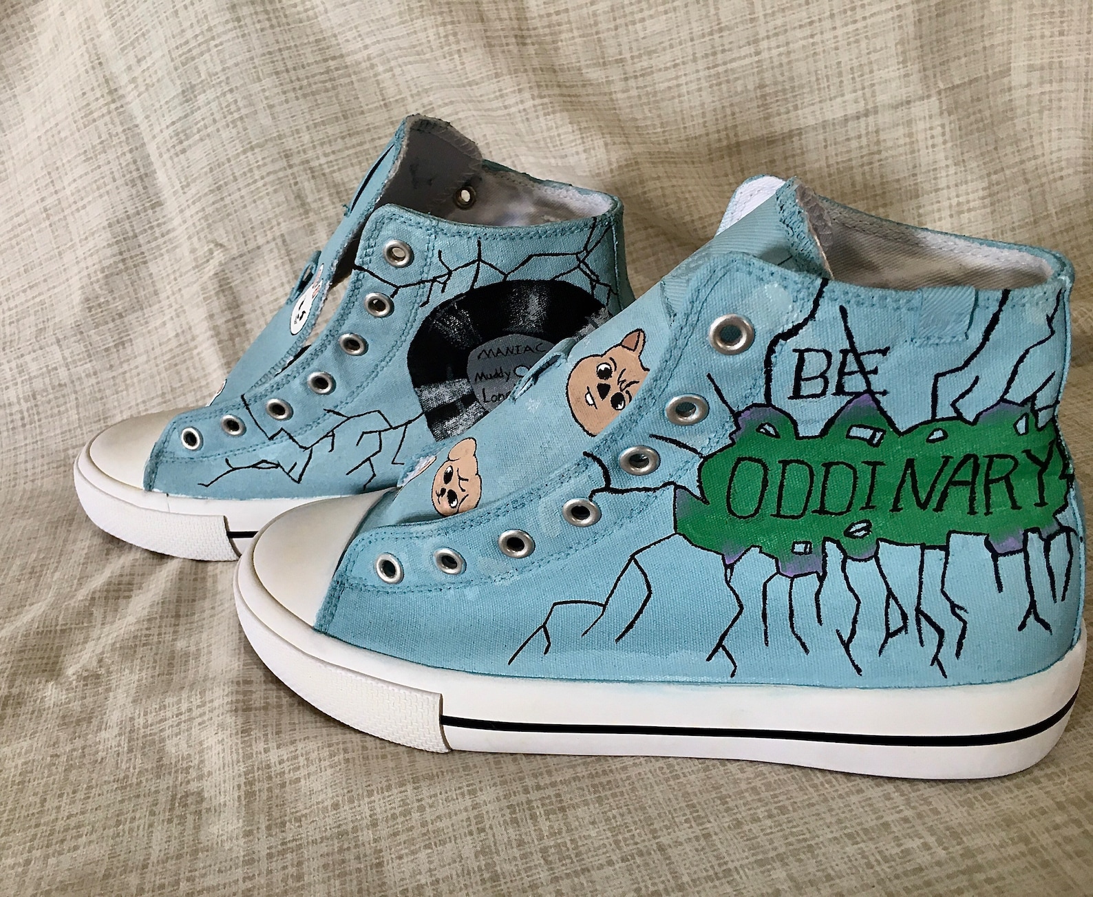 Stray Kids SKZ SKZOO Oddinary Hand Painted Custom High-top Sneakers ...