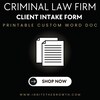 Criminal Law Firm Client Intake Form | Client Intake Form for Criminal ...