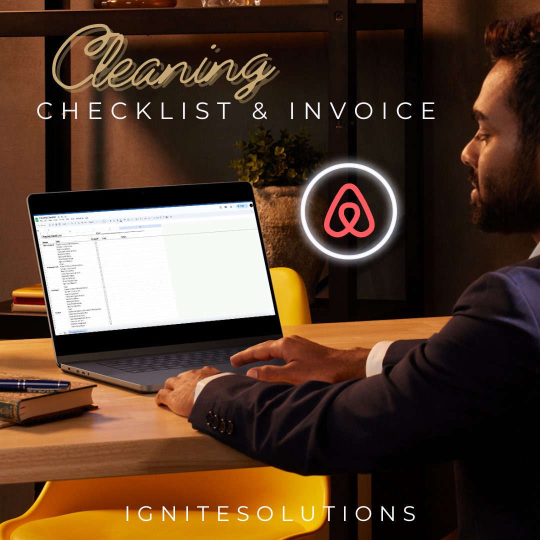 Airbnb New Listing Check List & FREE Cleaning Checklist and Invoice ...