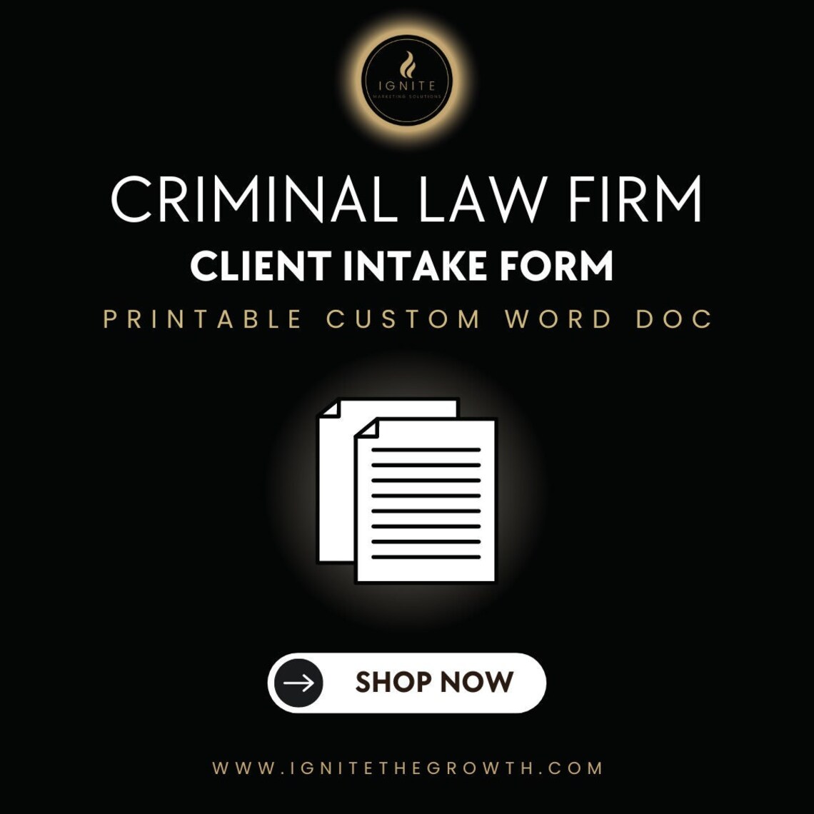 Client Intake Form for Criminal Attorneys Law Firms - Etsy