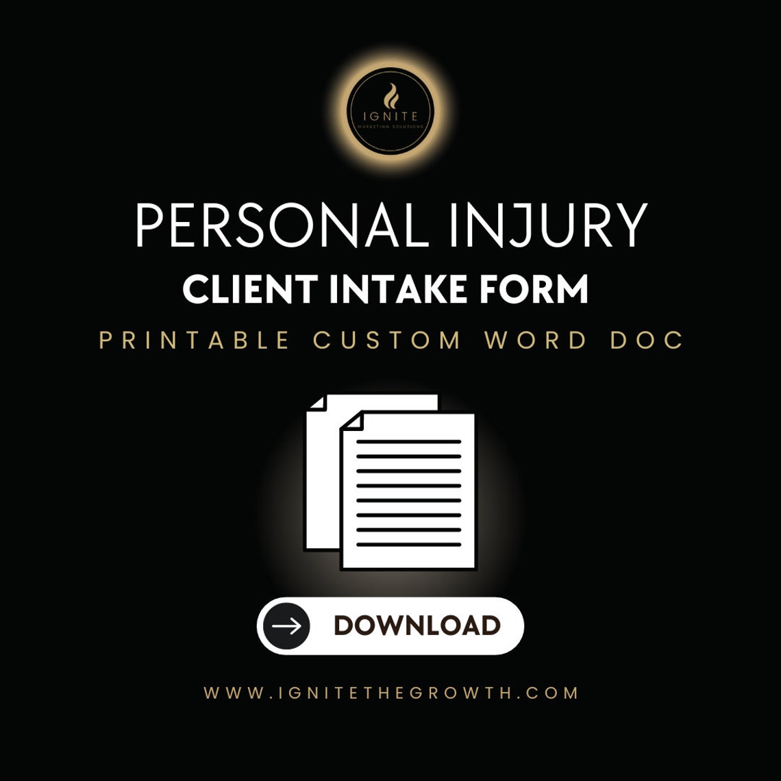 Personal Injury Client Intake Template & Checklist Law Firm Client ...