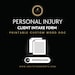 Personal Injury Client Intake Template & Checklist Law Firm Client ...