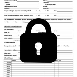 Criminal Law Firm Client Intake Form | Client Intake Form for Criminal ...