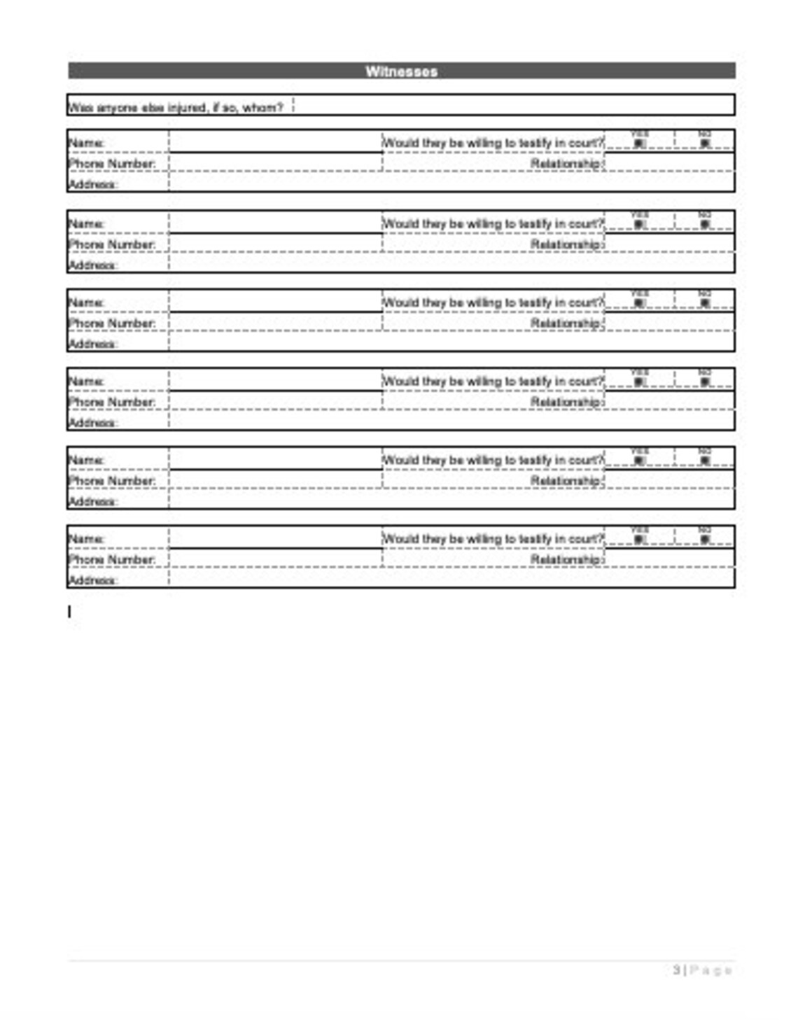 Personal Injury Client Intake Template & Checklist Law Firm Client ...