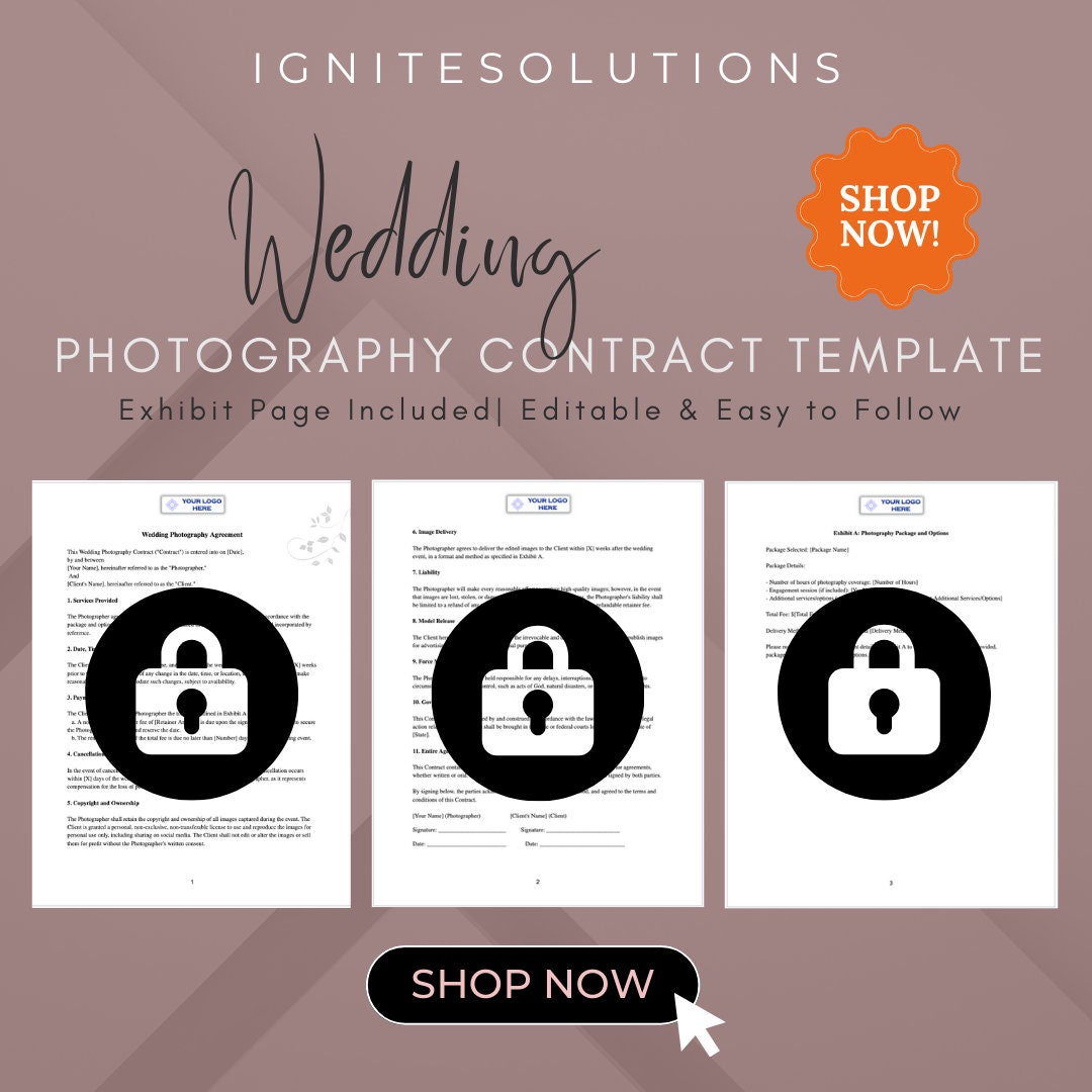 Photography Contract Template Wedding Photography Contract Template ...