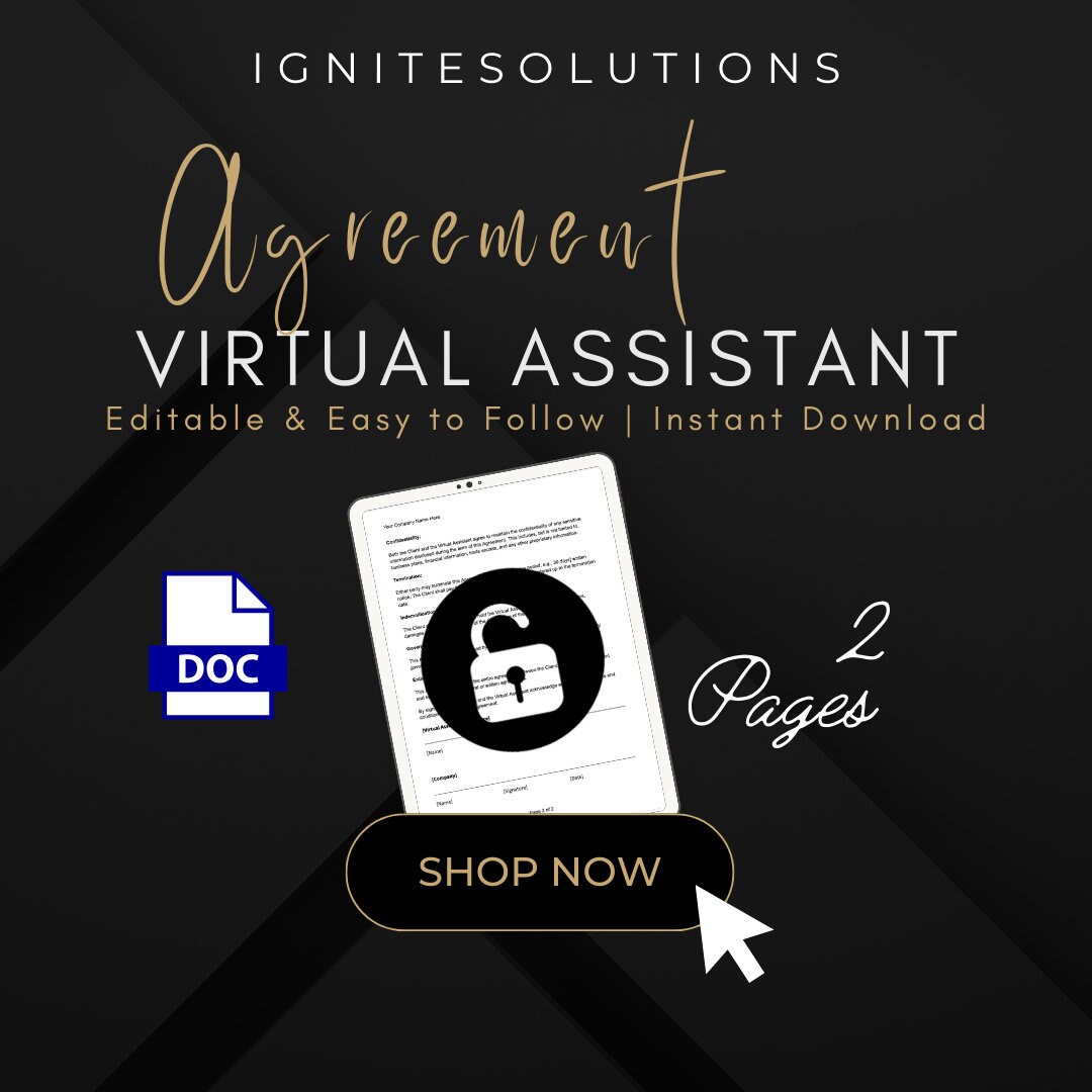 Virtual Assistant Agreement | Virtual Assistant Contract Form ...