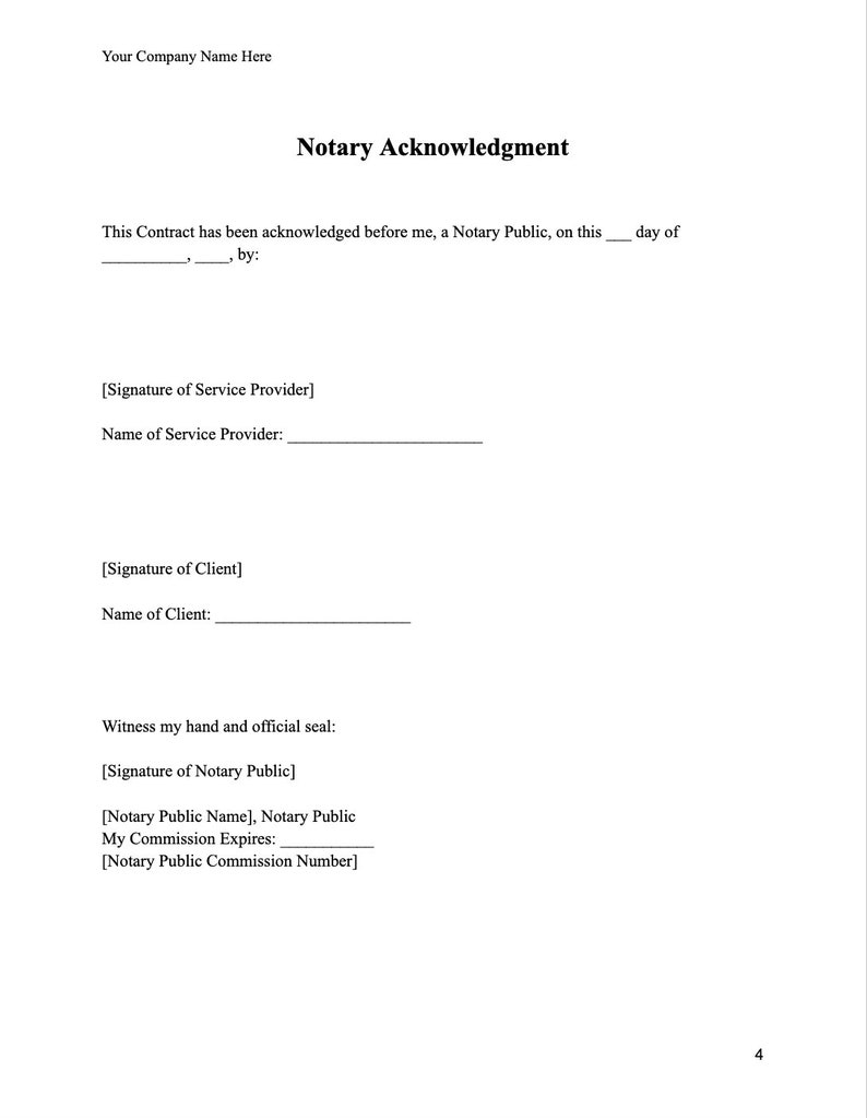 Service Agreement Template | Service Contract Template PDF Google Docs ...