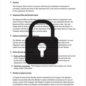 Single Member LLC Operating Agreement Template Notary Section Included ...