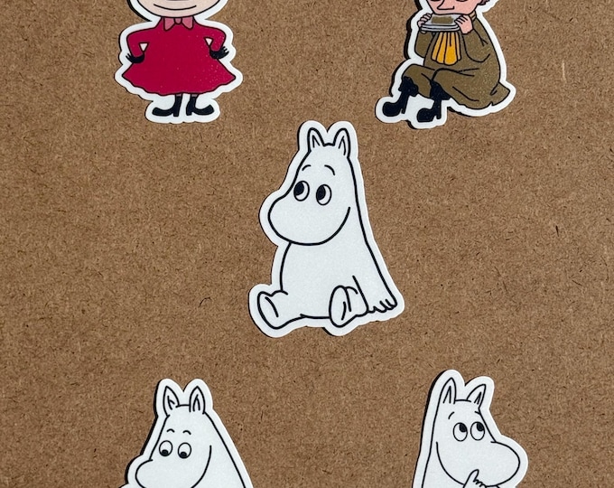 Cute Moomin Stickers Pack of 5 - Etsy