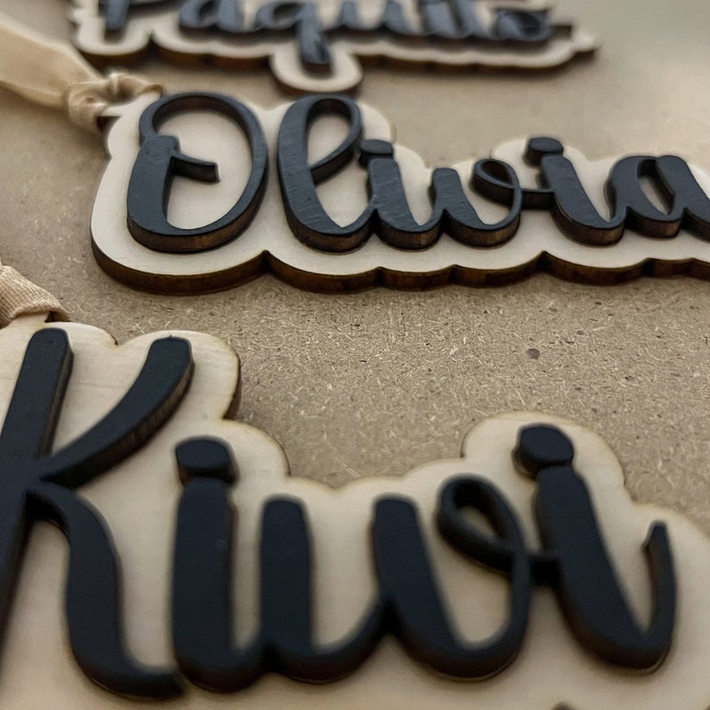 Wooden Name Tags - Etsy