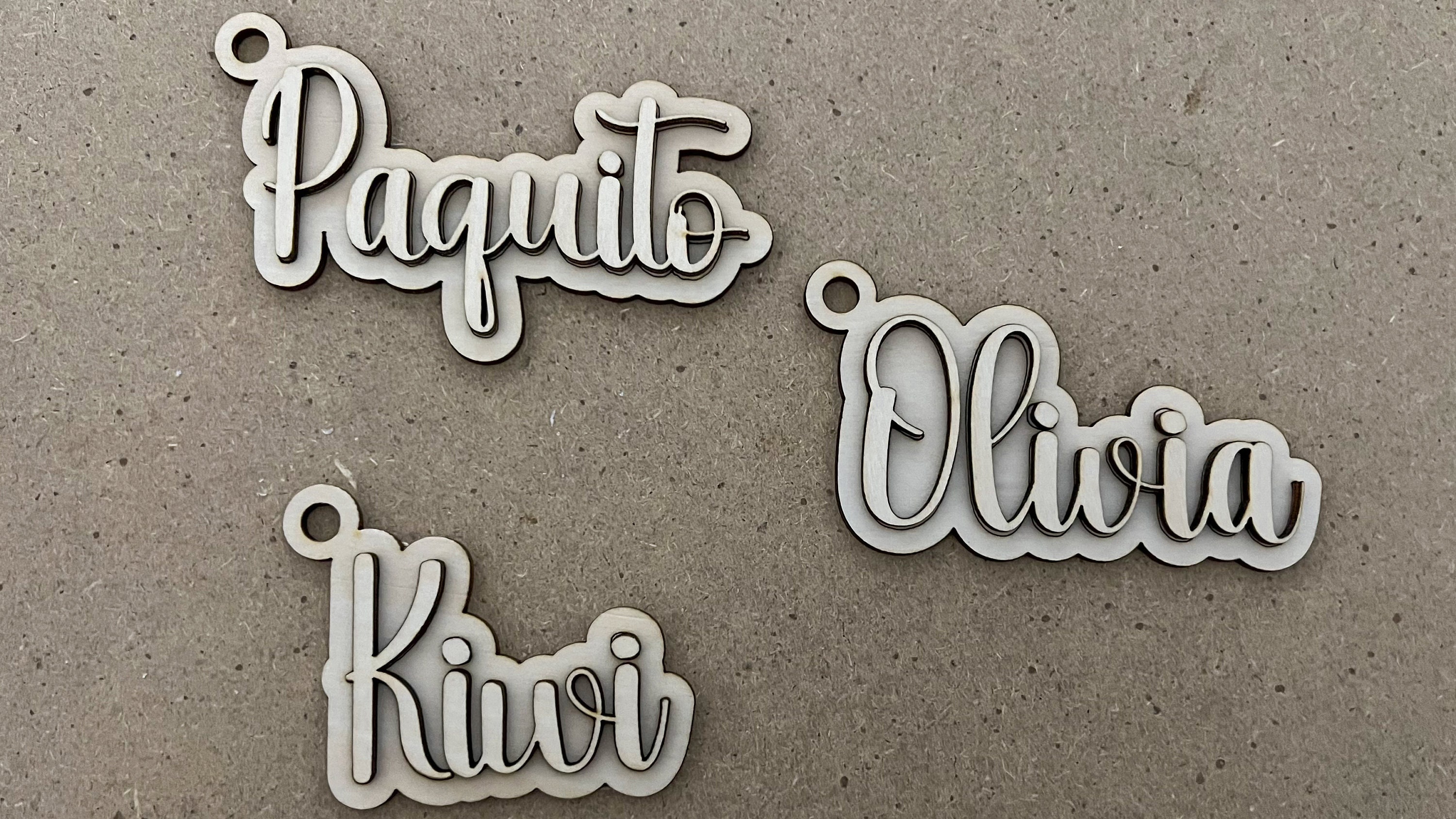 Wooden Name Tag, Hand Painted, Laser Cut Wood, Christmas Stocking ...