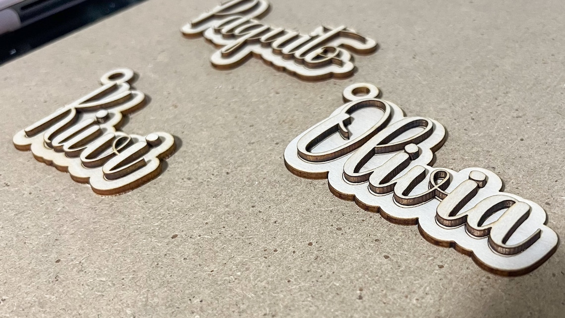 Wooden Name Tag Hand Painted Laser Cut Wood Christmas - Etsy