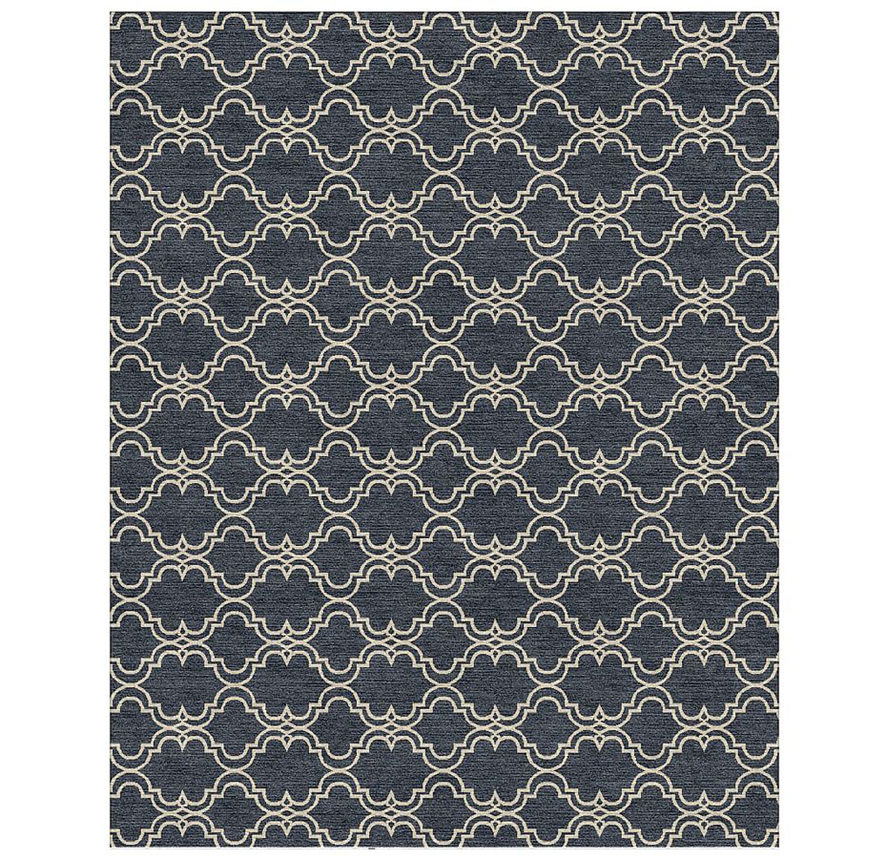 PB Scroll Tile Blue Color Modern Design Handmade Tufted 100% - Etsy