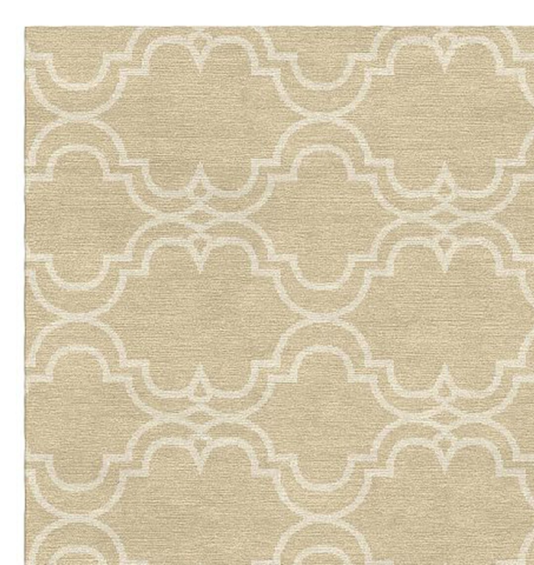 PB Scroll Tile Ivory Color Modern Design Handmade Tufted 100% Wool Area Rugs & Carpet Bedroom ...