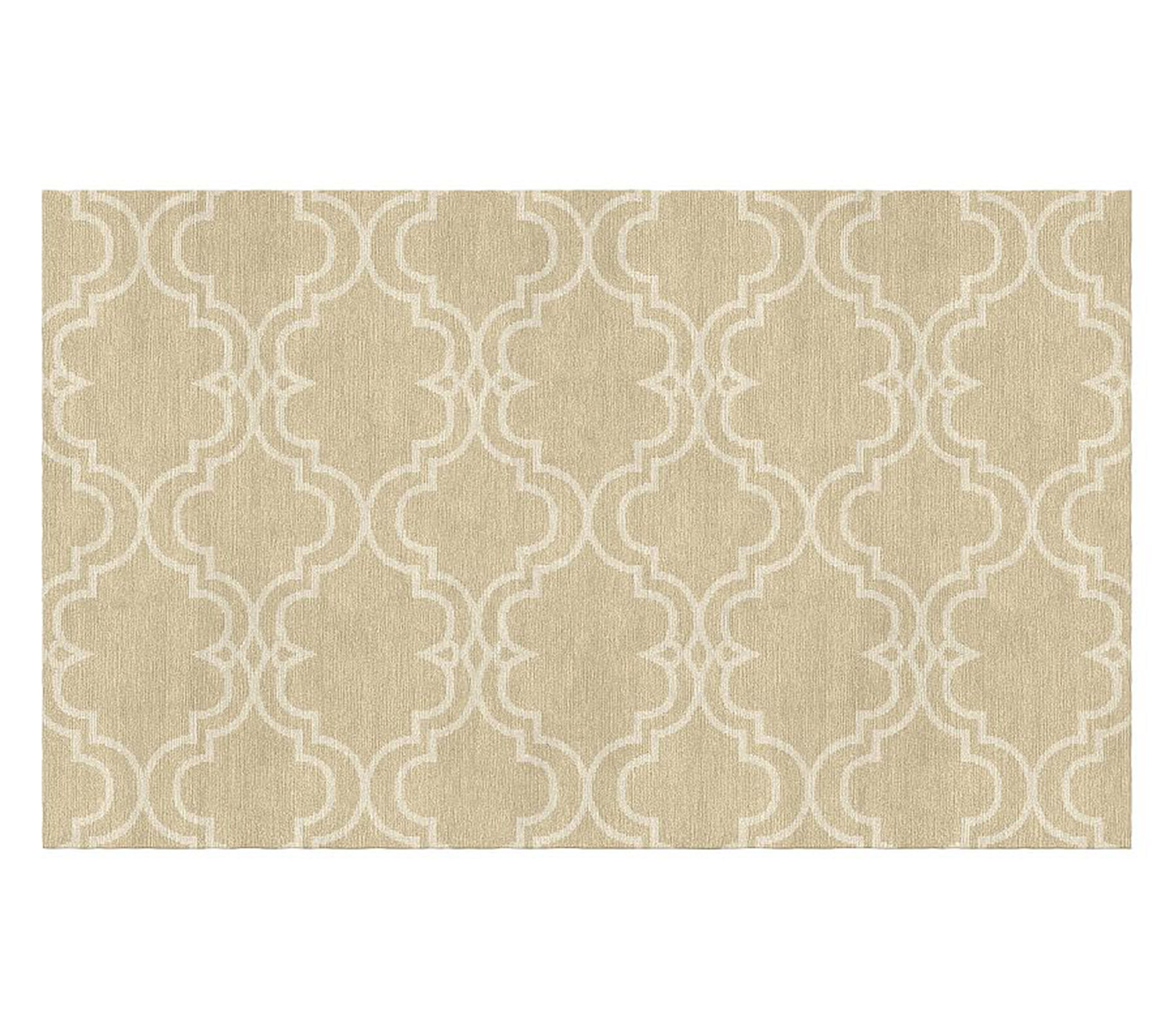 PB Scroll Tile Ivory Color Modern Design Handmade Tufted 100% - Etsy