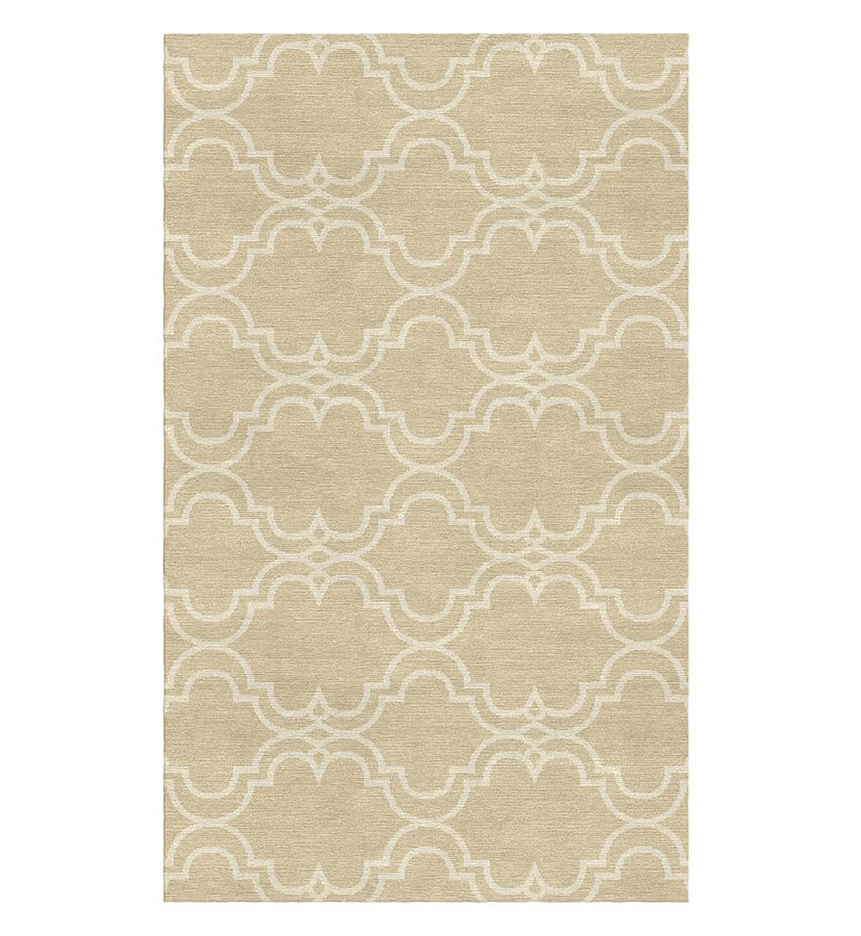 PB Scroll Tile Ivory Color Modern Design Handmade Tufted 100% - Etsy