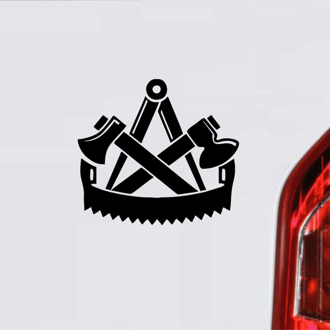 Zimmerer Zunftzeichen Wappen Symbol Handwerk Aufkleber,Autoaufkleber ...