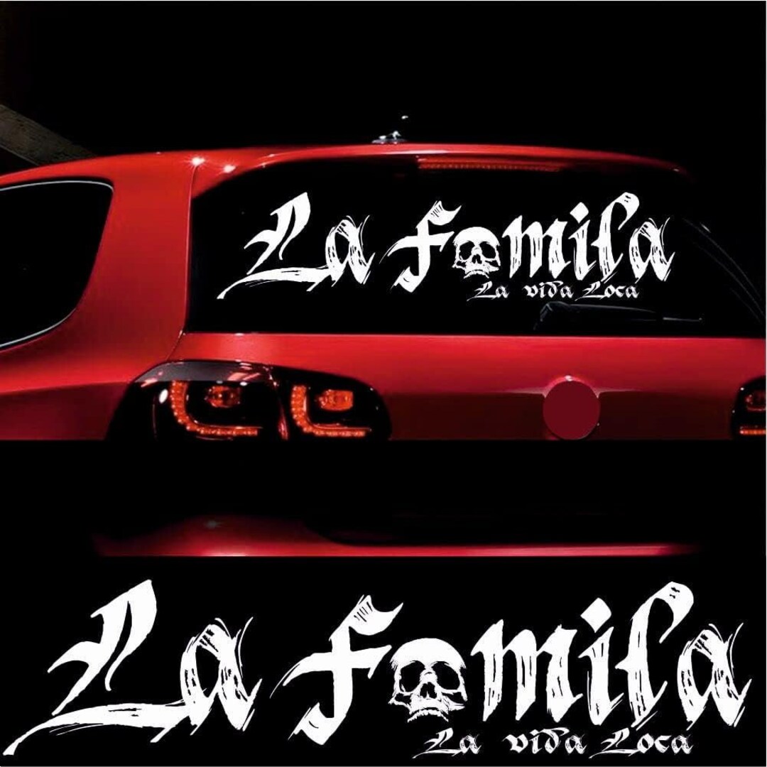 La Familia La Vida Loca Skull Sticker Skull Disc Paint Free Choice of ...