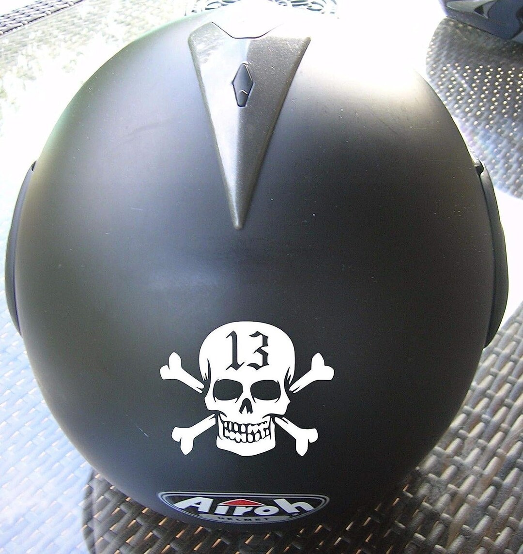 Totenkopf 13 Skull Helmet Sticker Helmet Motorcycle Sticker - Etsy