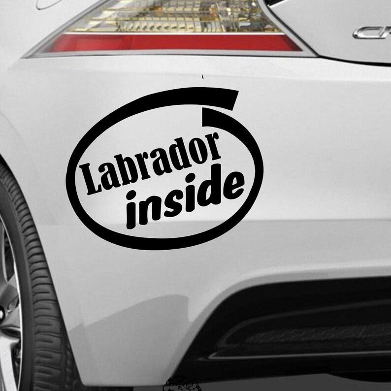 Inside Labrador Retriever Lab Sticker Car Camper Laptop Wall Decal ...
